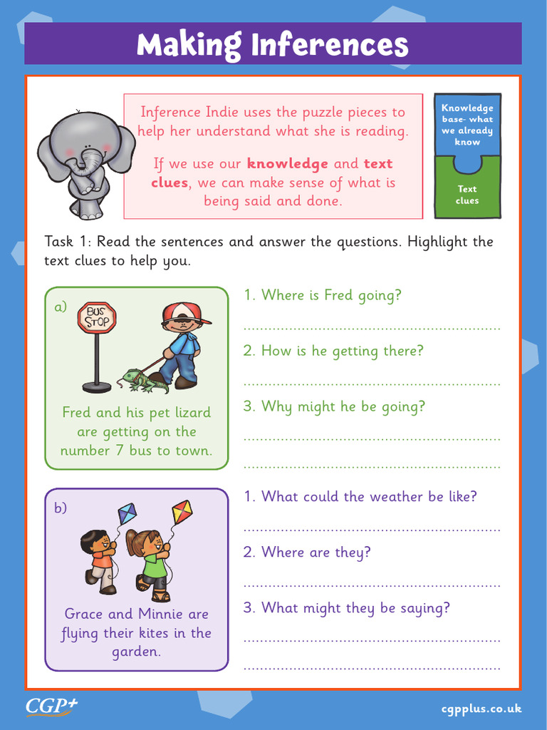 Making Inferences (Year 1) Full Colour - E1WAT62 | PDF