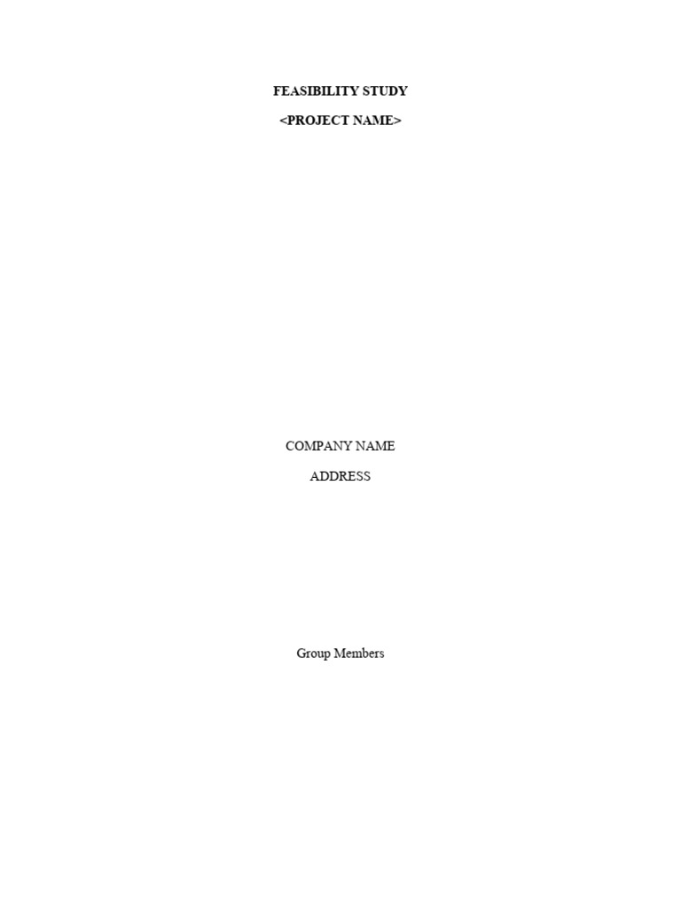 Feasibility Study Template | Download Free PDF | Feasibility Study ...