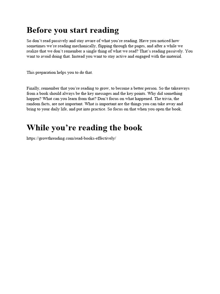 How To Read Effectively | PDF