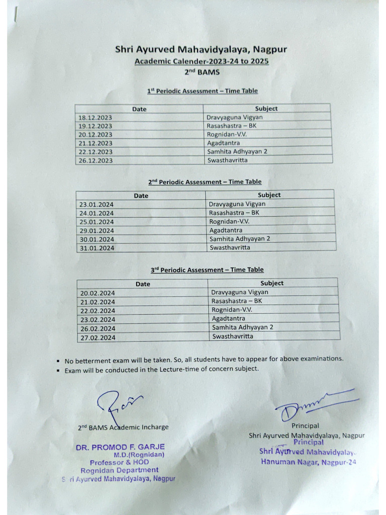 Academic Calendar pdf | PDF
