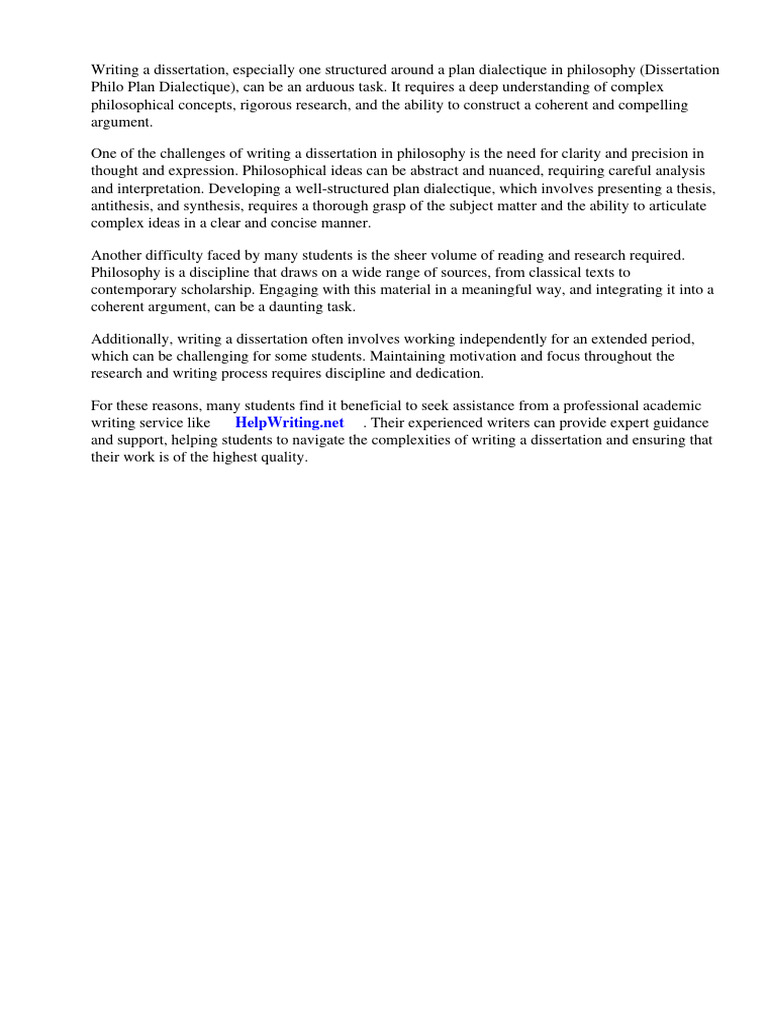 Structuring a Philosophy Dissertation | PDF | Thesis