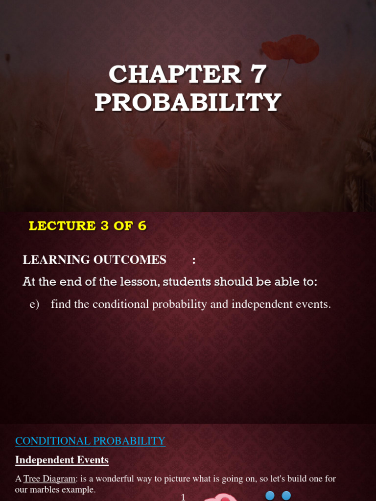 LEC 3 of 6 C7 SM025 2324 | PDF | Probability | Odds