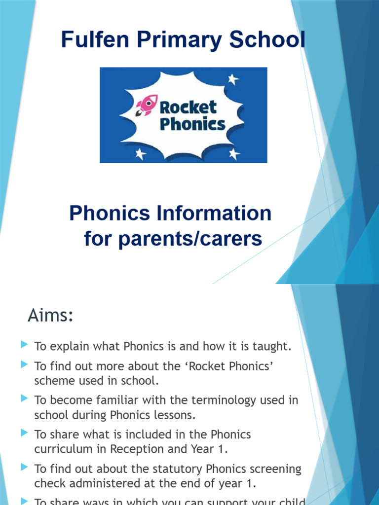 Phonics Guide for Parents at Fulfen School | PDF | Phonics | Written ...