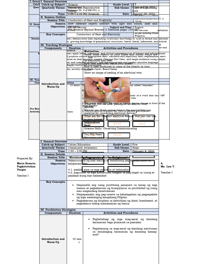 Catch-up-Lesson-GRADE-5-and-6 | PDF | Reading Comprehension | Learning