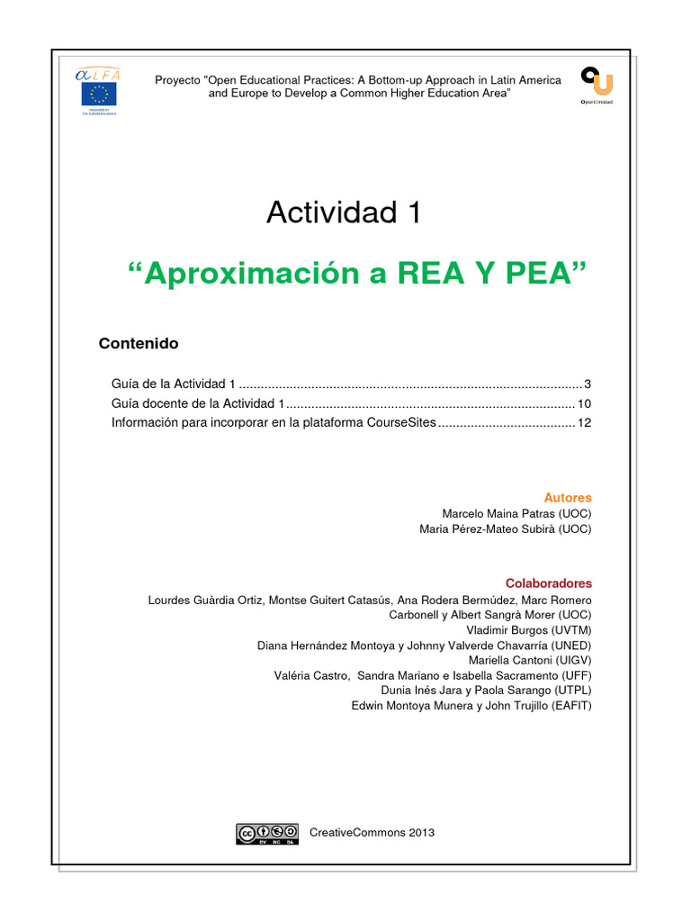 Actividad 1 - Aproximacion A REA y PEA | PDF | Maestros | Comunicación humana