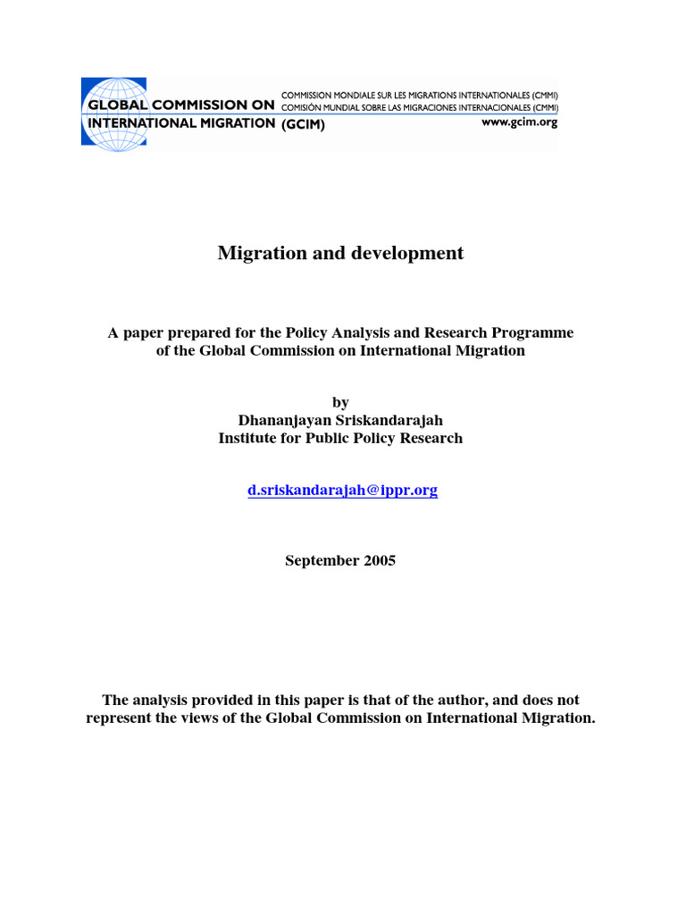 Migration and Development | PDF | Human Migration | Immigration