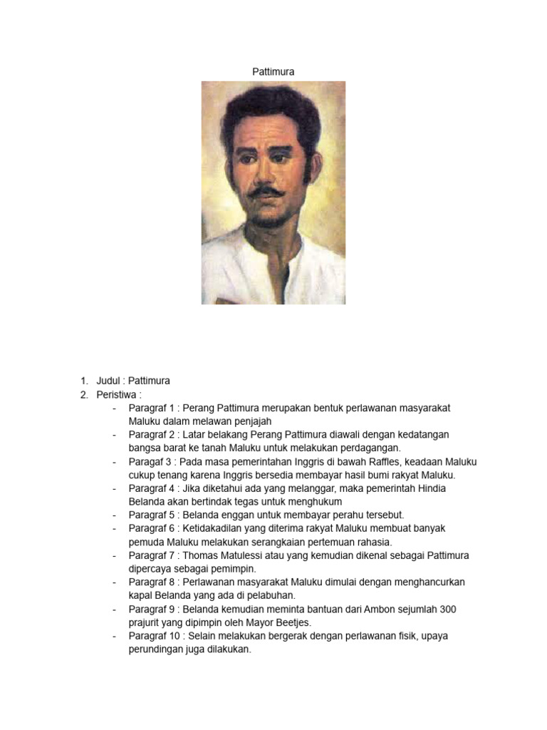Perang Pattimura: Perlawanan Maluku | PDF | Sejarah | Perjalanan