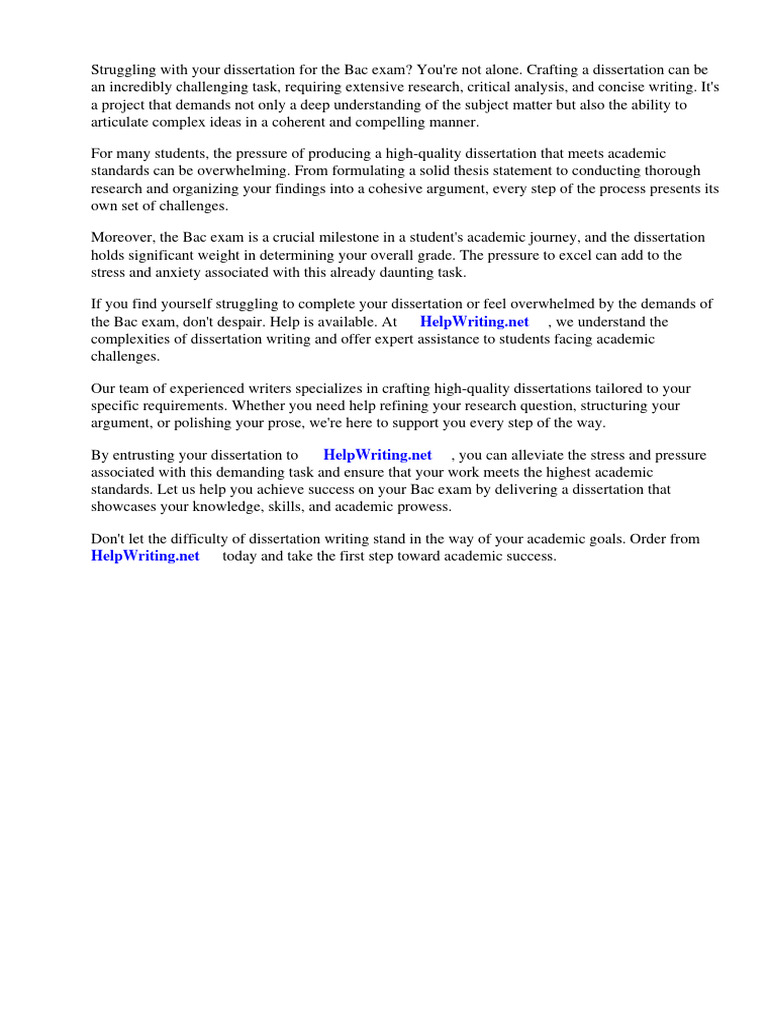 Sujet de Dissertation Bac | PDF | Thesis | Scribd