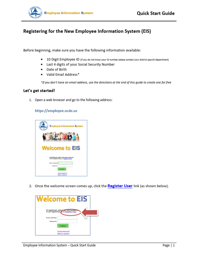 EIS_Quick_Start_Guide | PDF | Password | Login