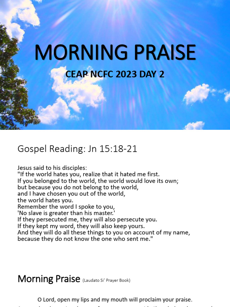 CEAP NCF Conference Day 2 Morning Praise | PDF