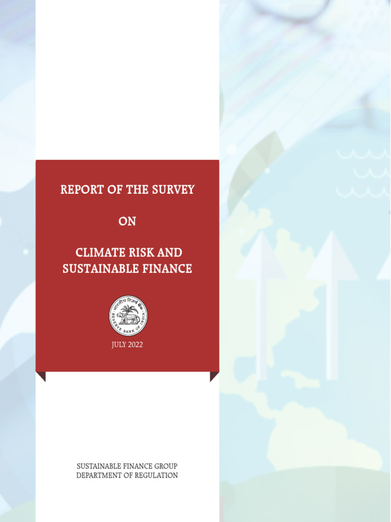 Climate Risk & Sustainable Finance Survey | PDF | Banks | Risk
