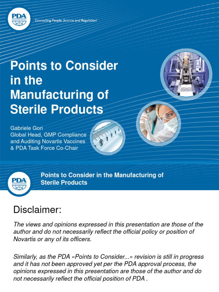 PDA Points To Consider For Aseptic Processing | PDF | Business | Technology & Engineering