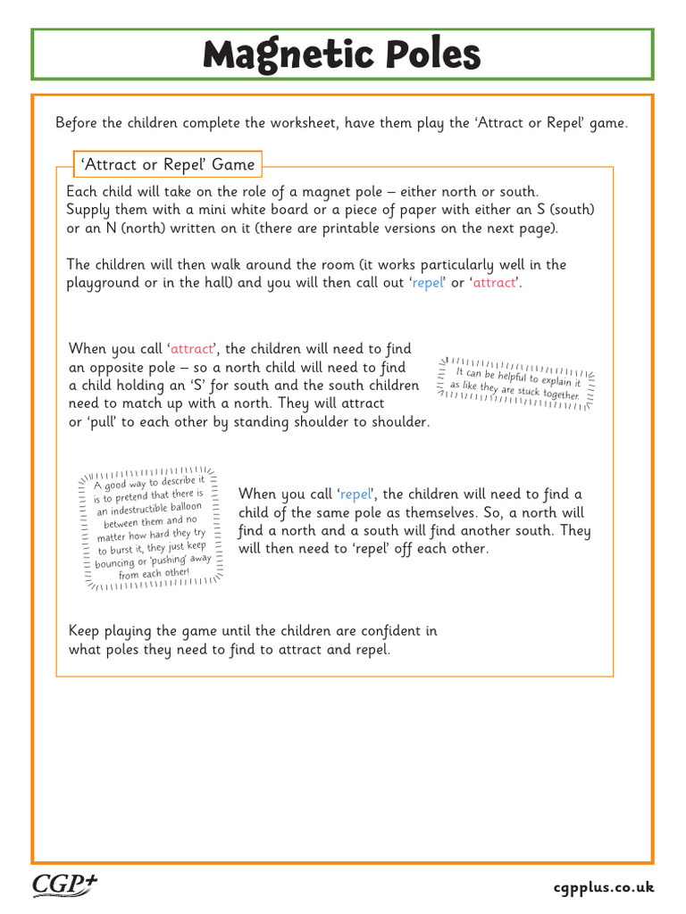 Magnetic Poles (Year 3) Full Colour - S2WAC1731 | PDF | Materials ...