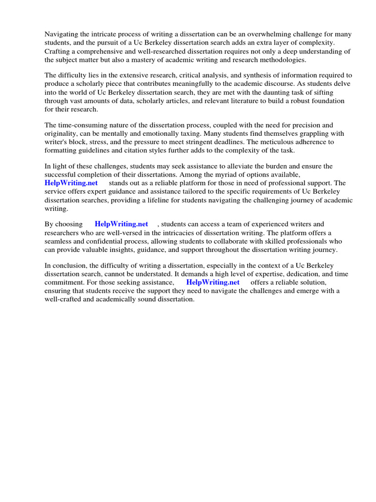 Uc Berkeley Dissertation Search | PDF | Thesis | Polymers