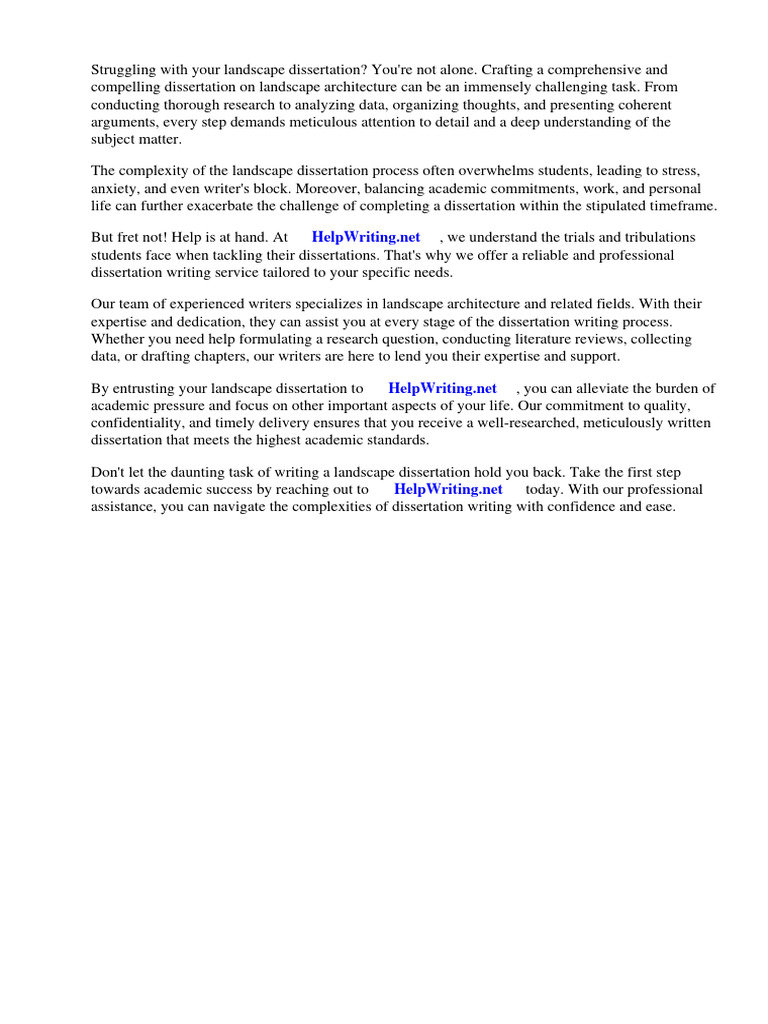 Landscape Dissertation | PDF