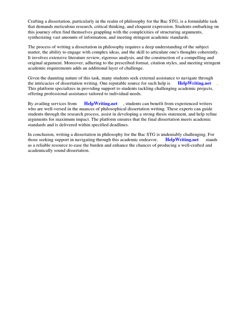 Comment Faire Une Dissertation en Philosophie Bac STG | PDF | Thesis