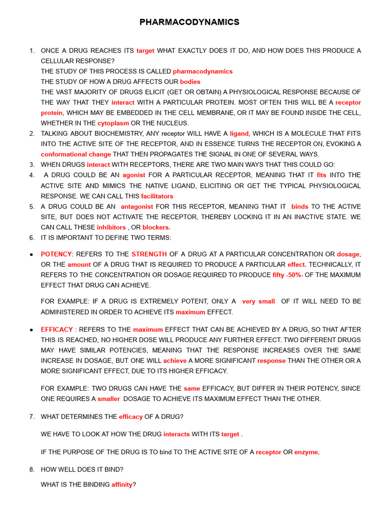 Federico Celiz - (Template) Pharmacodynamic Activity | PDF | Ligand (Biochemistry) | Receptor ...