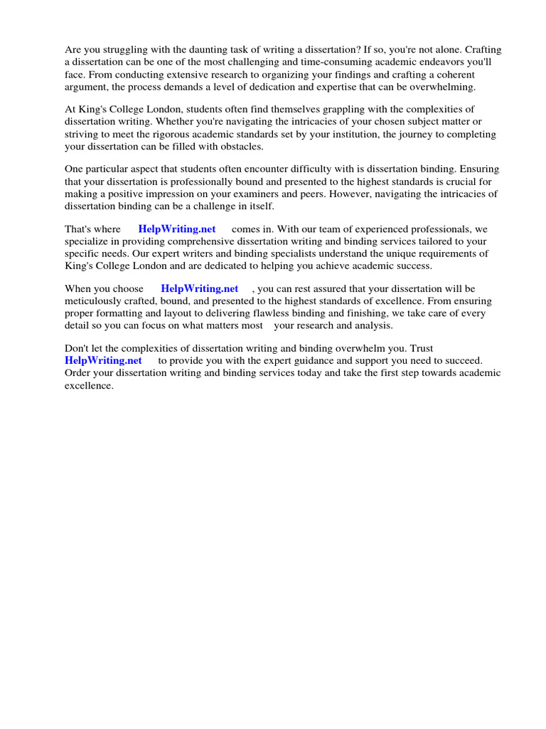 Kings College London Dissertation Binding | PDF | Thesis | International Law