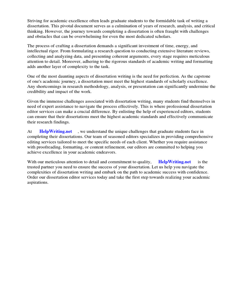 Dissertation Editor Services | Download Free PDF | Thesis | Editing