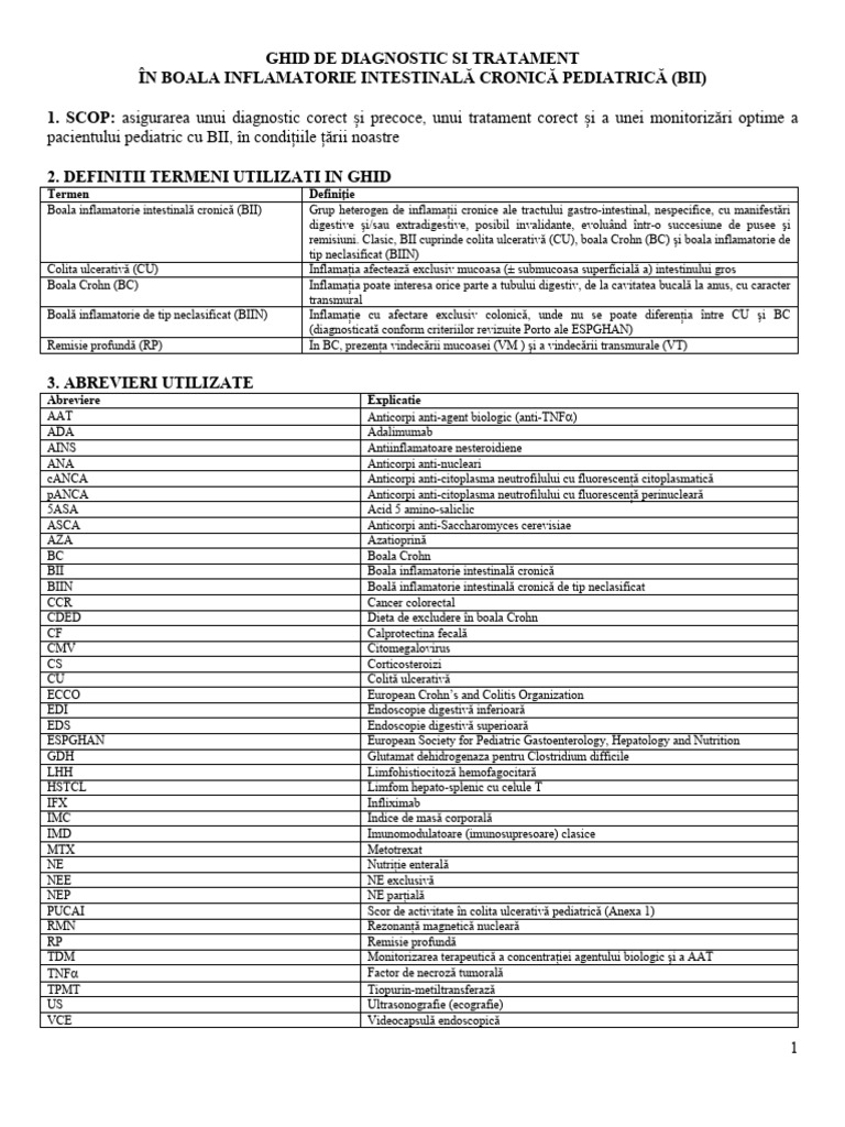 Ghid de Diagnostic Si Tratament in Boala Inflamatorie Intestinala ...