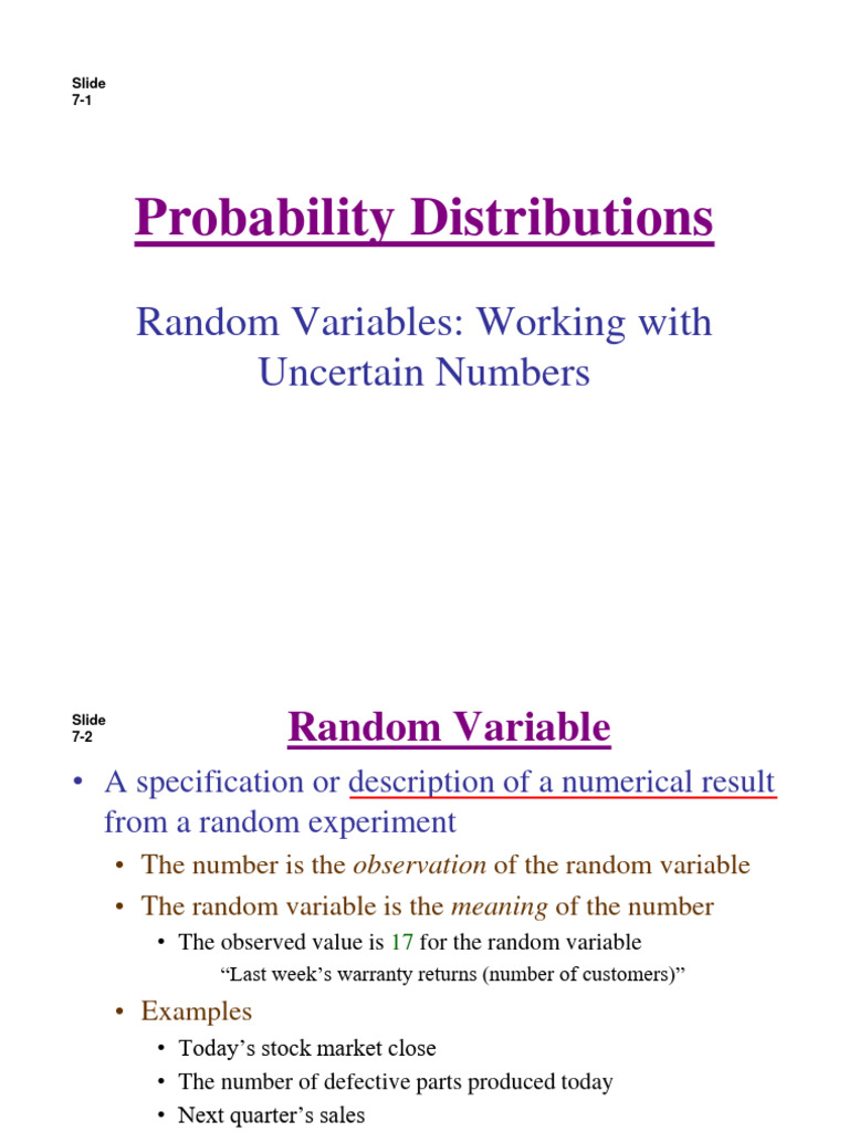 Prob Distributions - Binomial & Normal | PDF | Probability Distribution | Random Variable