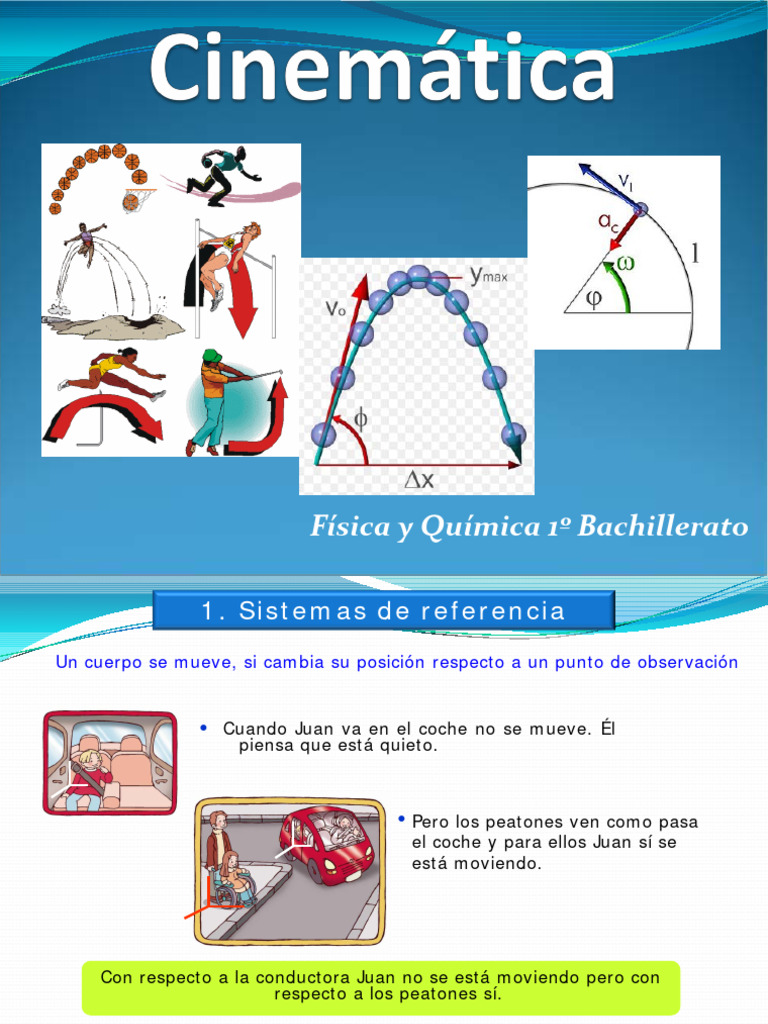 Cinemática Presentación | PDF | Aceleración | Velocidad