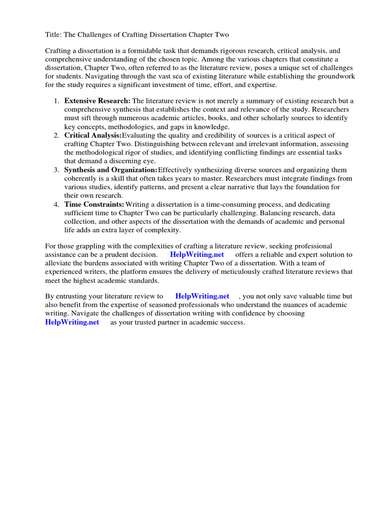 Dissertation Chapter Two | PDF