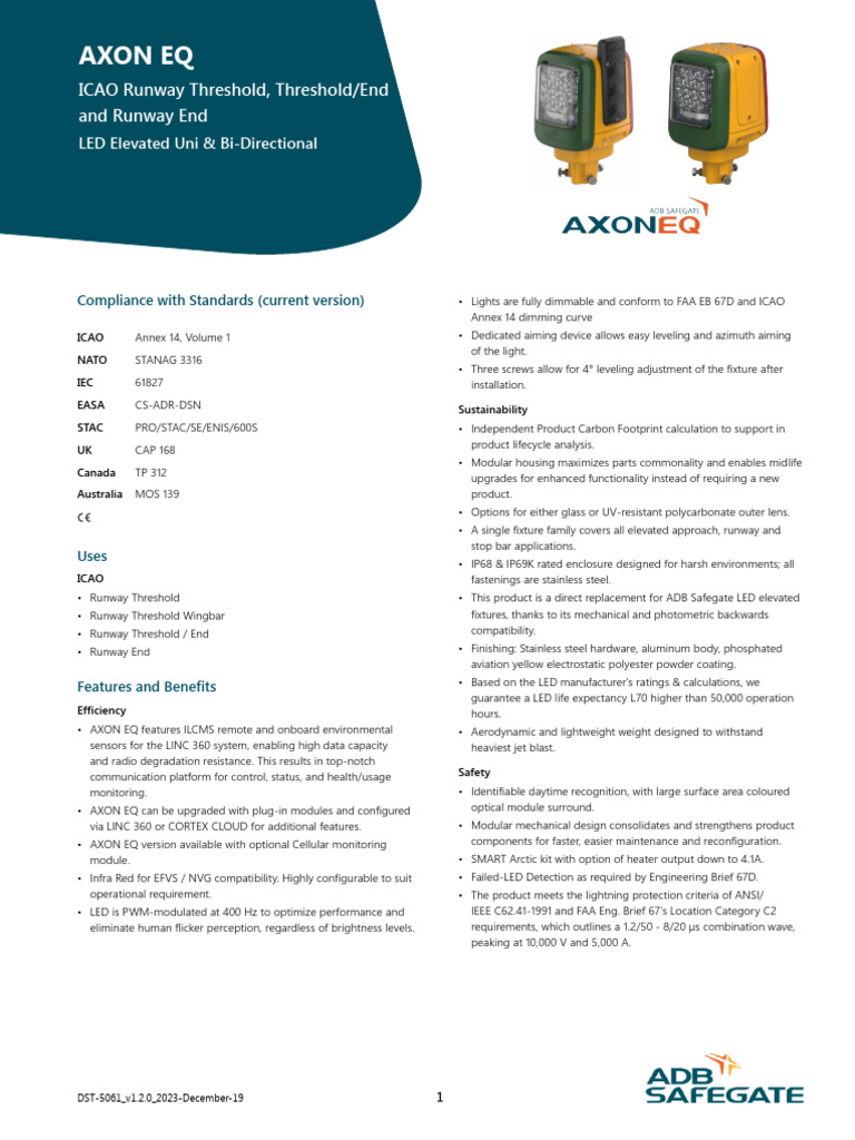 Axon Runway Lights | PDF | Runway | Electrical Connector