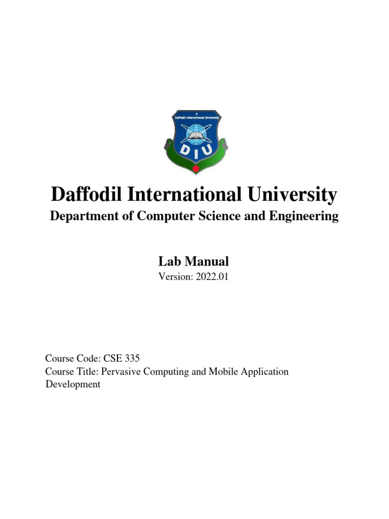 Cse335 Lab Mannual Pdf Object Oriented Programming Mobile App