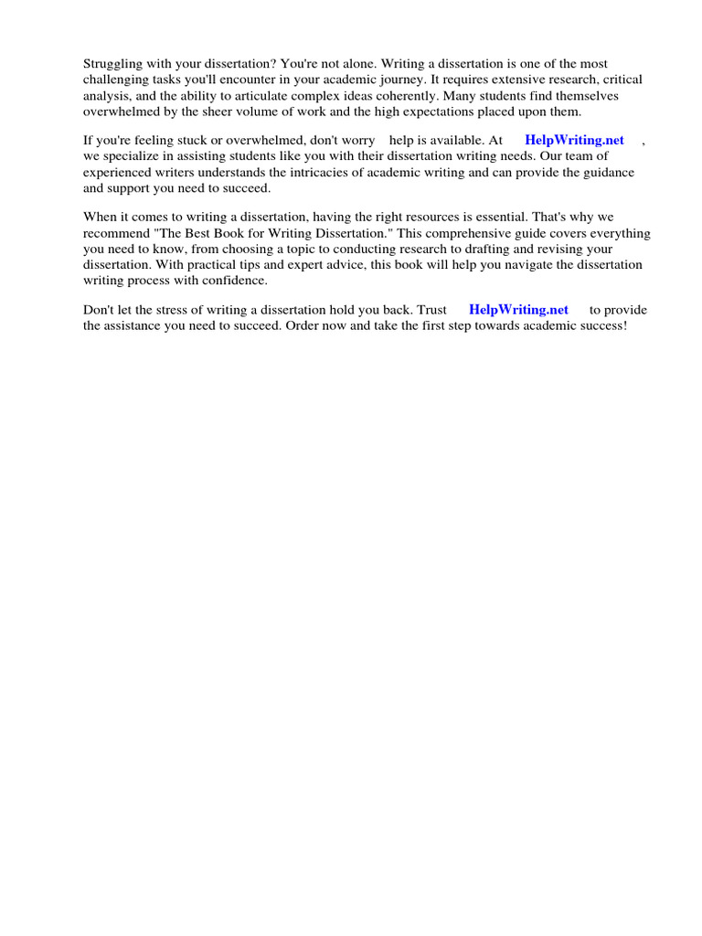 Best Book For Writing Dissertation | PDF | Thesis | A Manual For ...