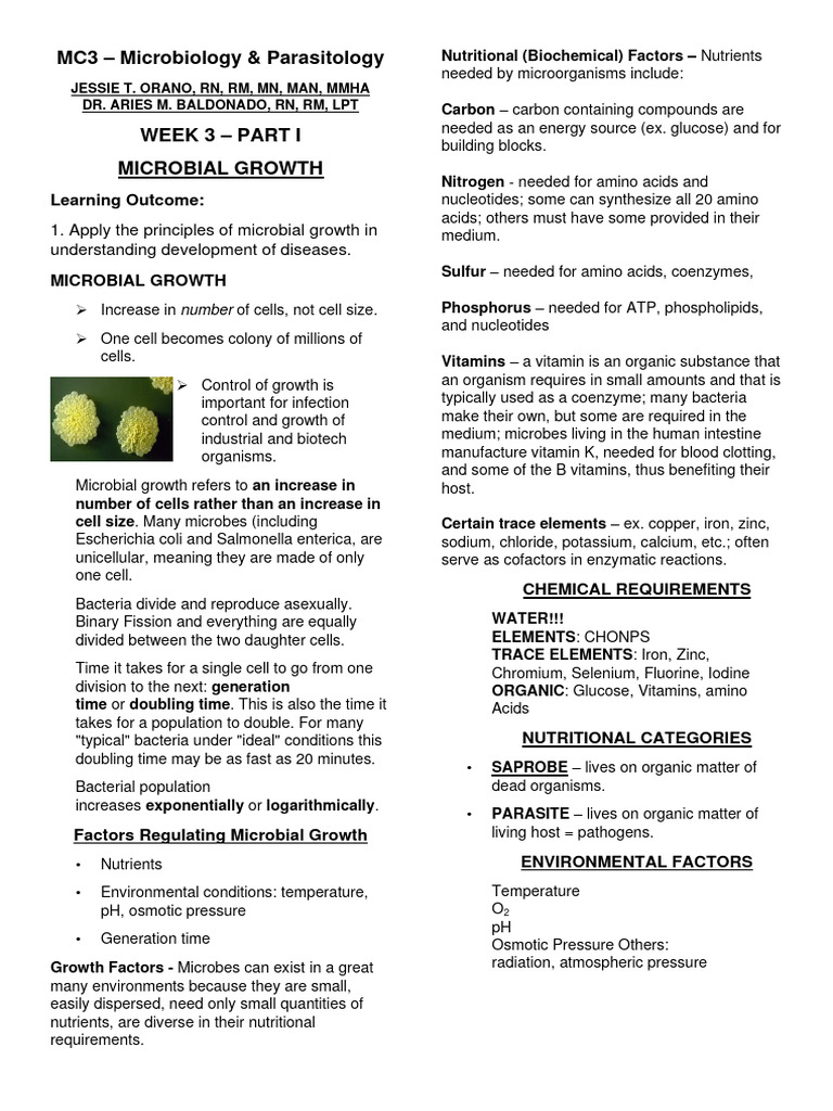 MC3 MICROBIAL GROWTH - Downloadable | PDF | Disinfectant | Antimicrobial