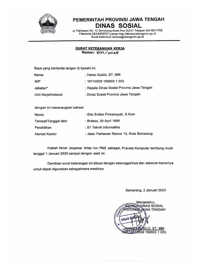 Sk Kerja Pdf