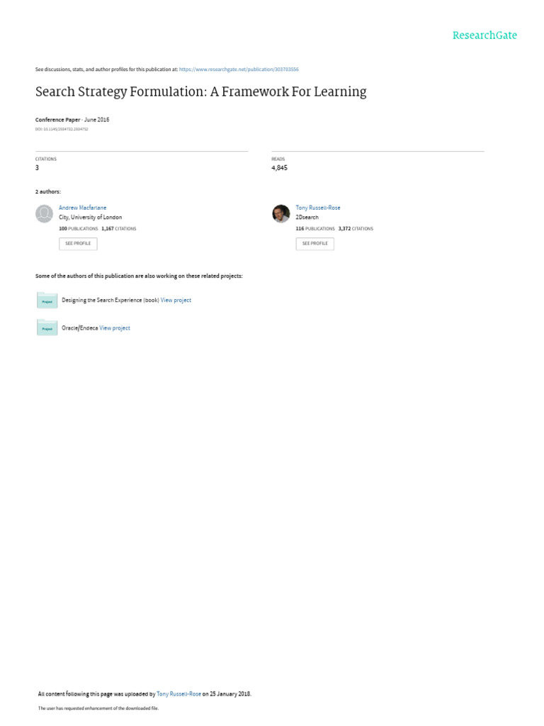 Search Strategy Formulation A Framework For Learni | PDF | Systematic Review | Educational ...