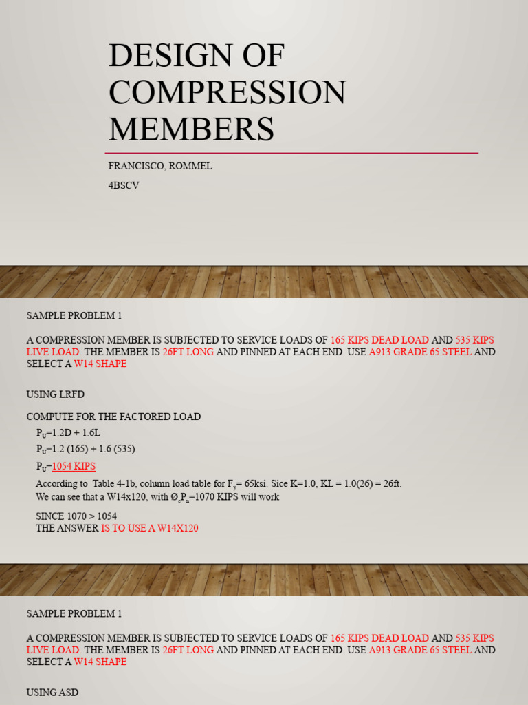 Design of Compression Members | PDF | Buckling | Building Engineering