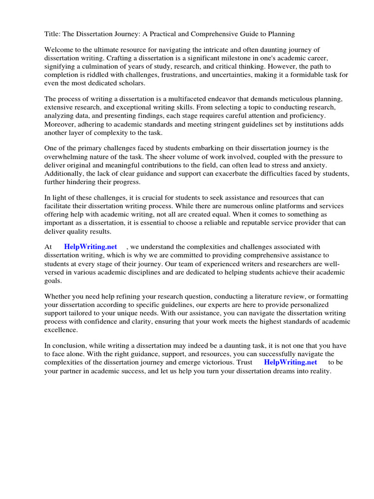 The Dissertation Journey A Practical and Comprehensive Guide To ...