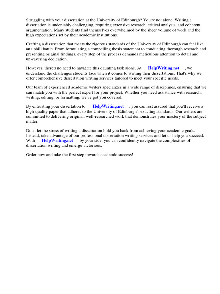 University of Edinburgh Dissertation Results | PDF | Thesis | Doctor Of Philosophy