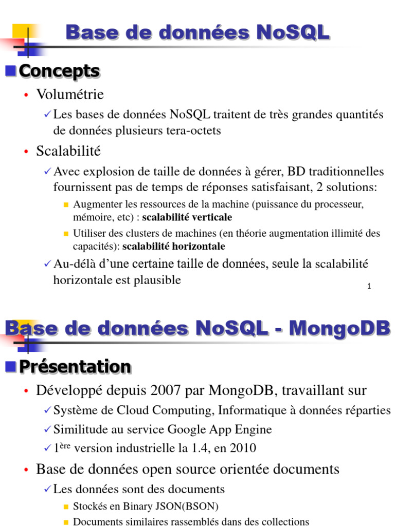 BigData NoSQL 02 MongoDB | PDF | MongoDB | Bases de données