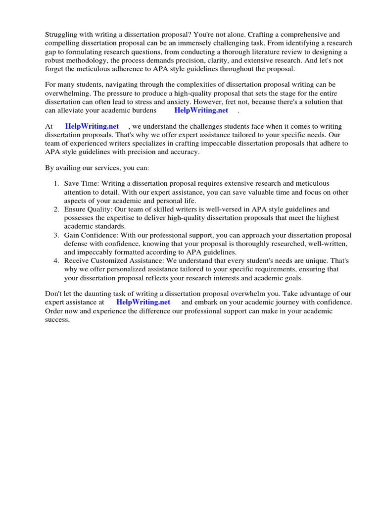 Apa Sample Dissertation Proposal | PDF | Thesis | Sampling (Statistics)