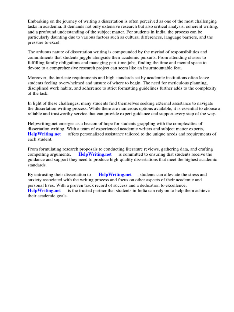 Dissertation From India Pdf