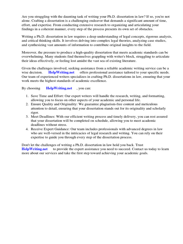 Sample PHD Dissertation in Law | PDF | Thesis