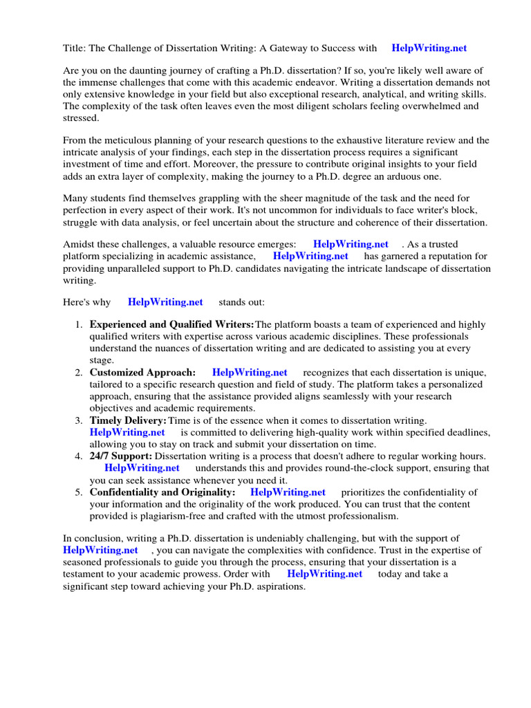 Dissertation PHD Database | PDF | Thesis | Doctor Of Philosophy