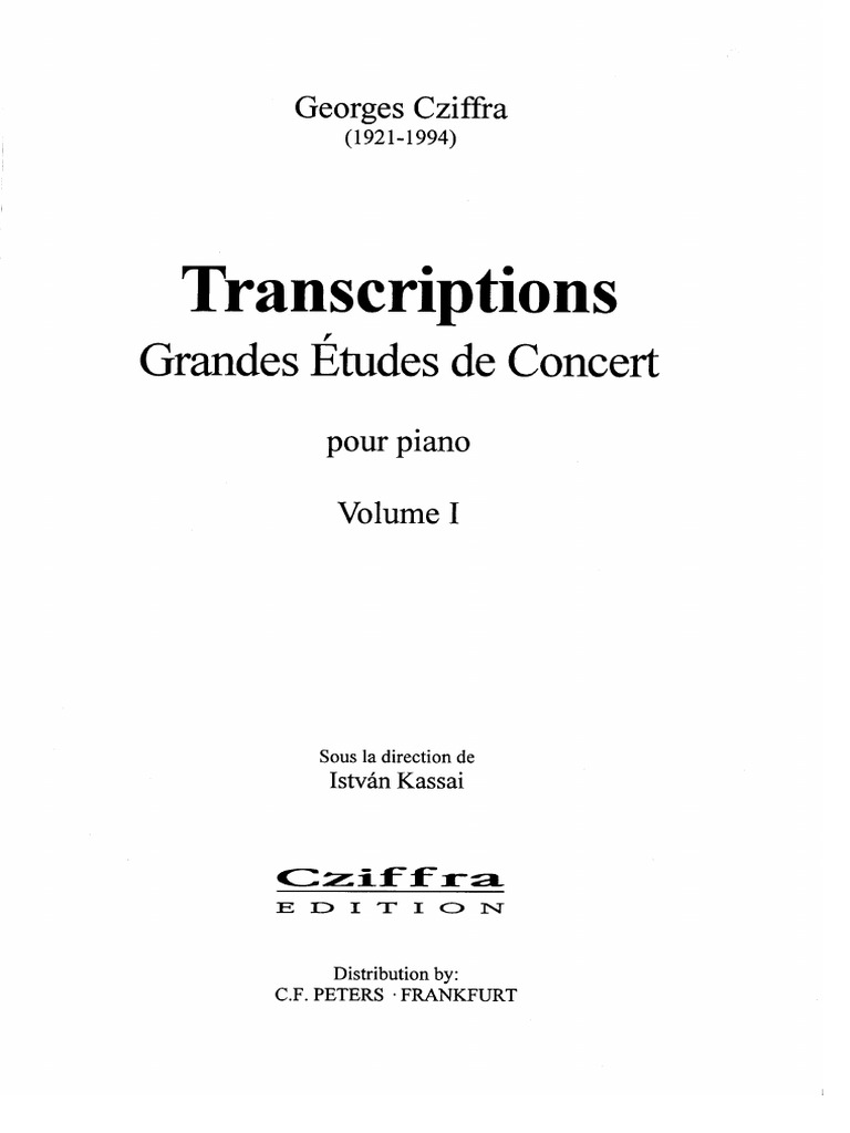 Cziffra Transcriptions Book I | PDF