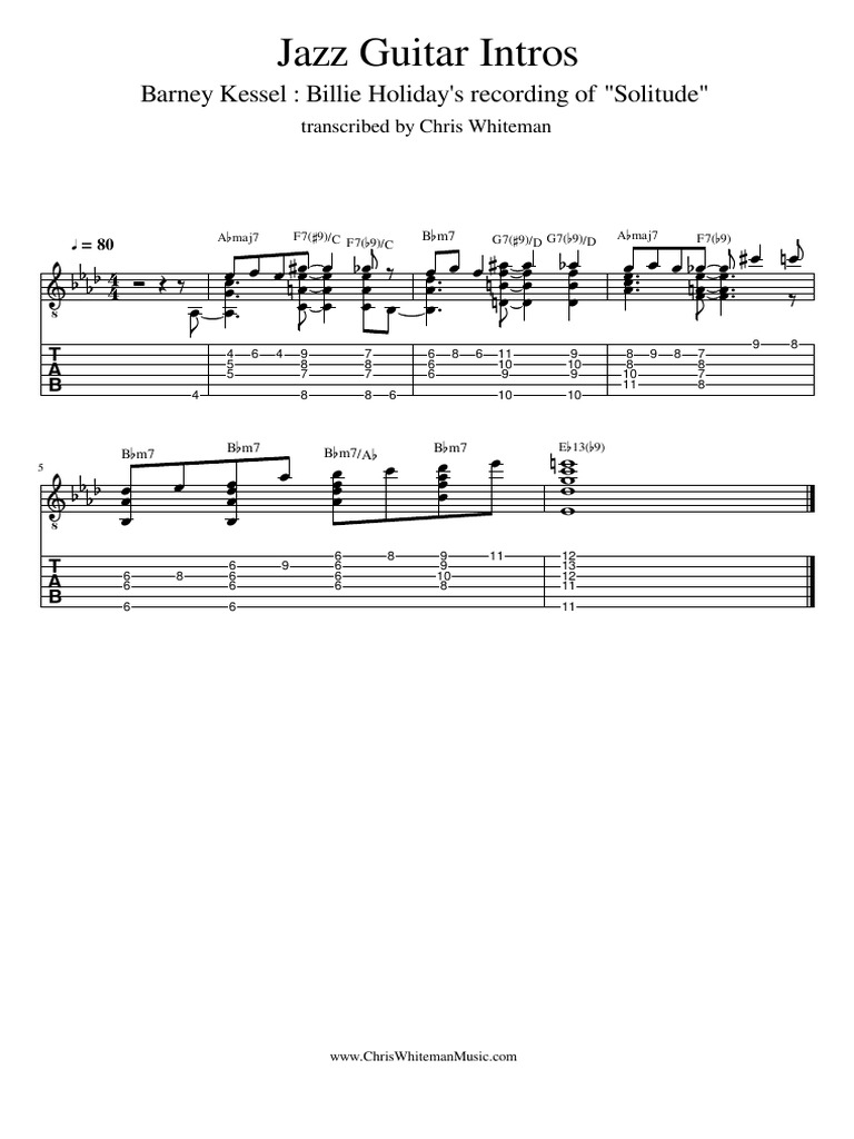 Jazz - Guitar - Intros-Barney Kessel | PDF