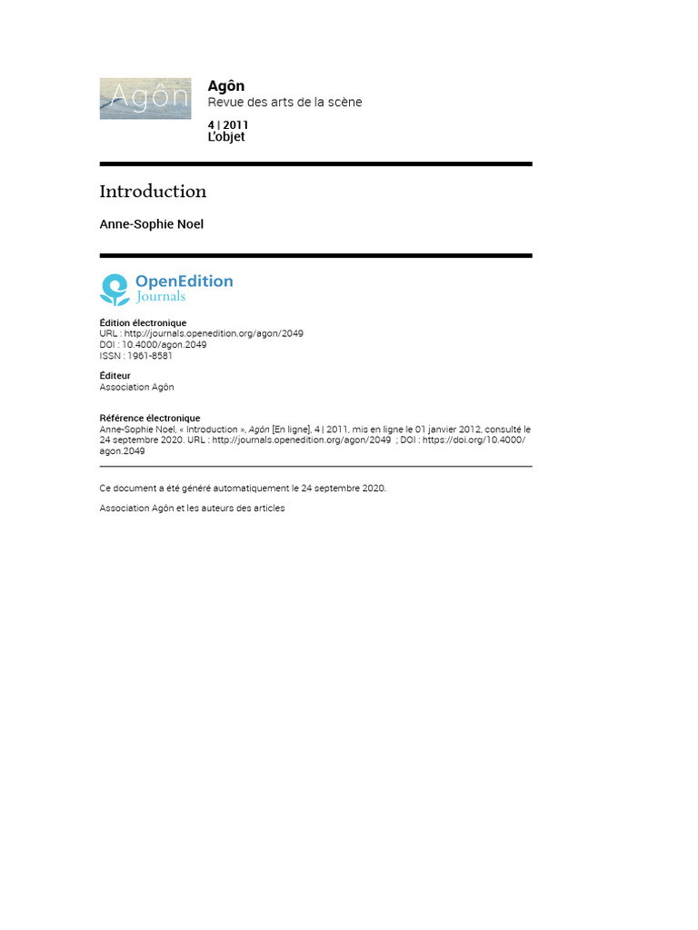 Agon 2049 | PDF | Esthétique | Théâtre