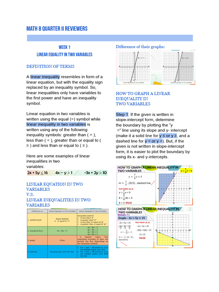 Math 8 Quarter II Review Guide | PDF | Mathematical Proof | Theorem