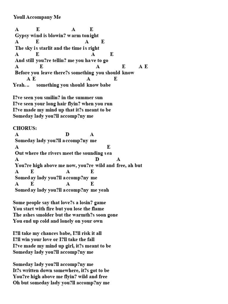 Youll Accompany Me | PDF