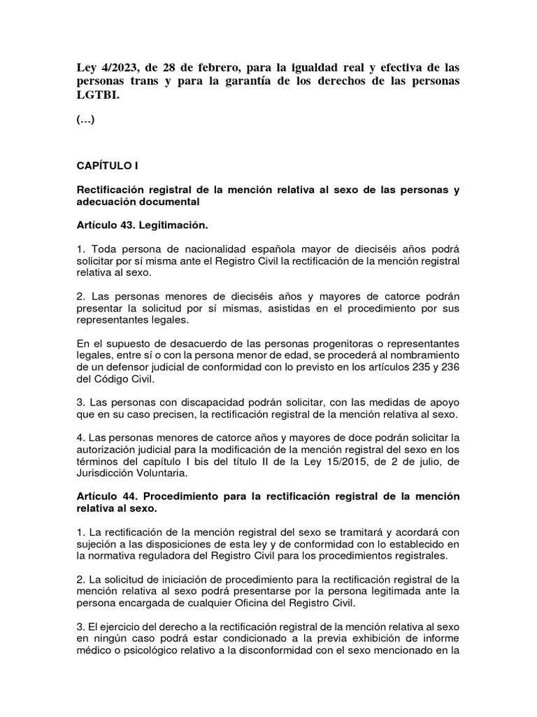Ley 4 2023 de Febrero | PDF | Documento de identidad | Gobierno