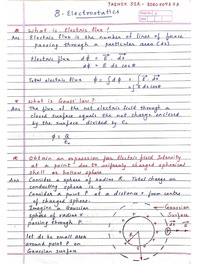 Electrostatics | PDF