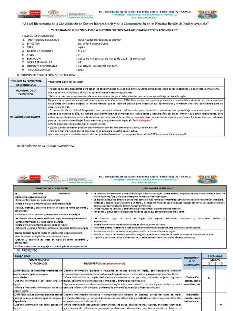 Unidad Diagnostica 12 Eslabon | PDF | Idioma en Inglés | Información