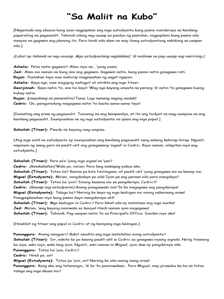 FIL Project - Script | PDF